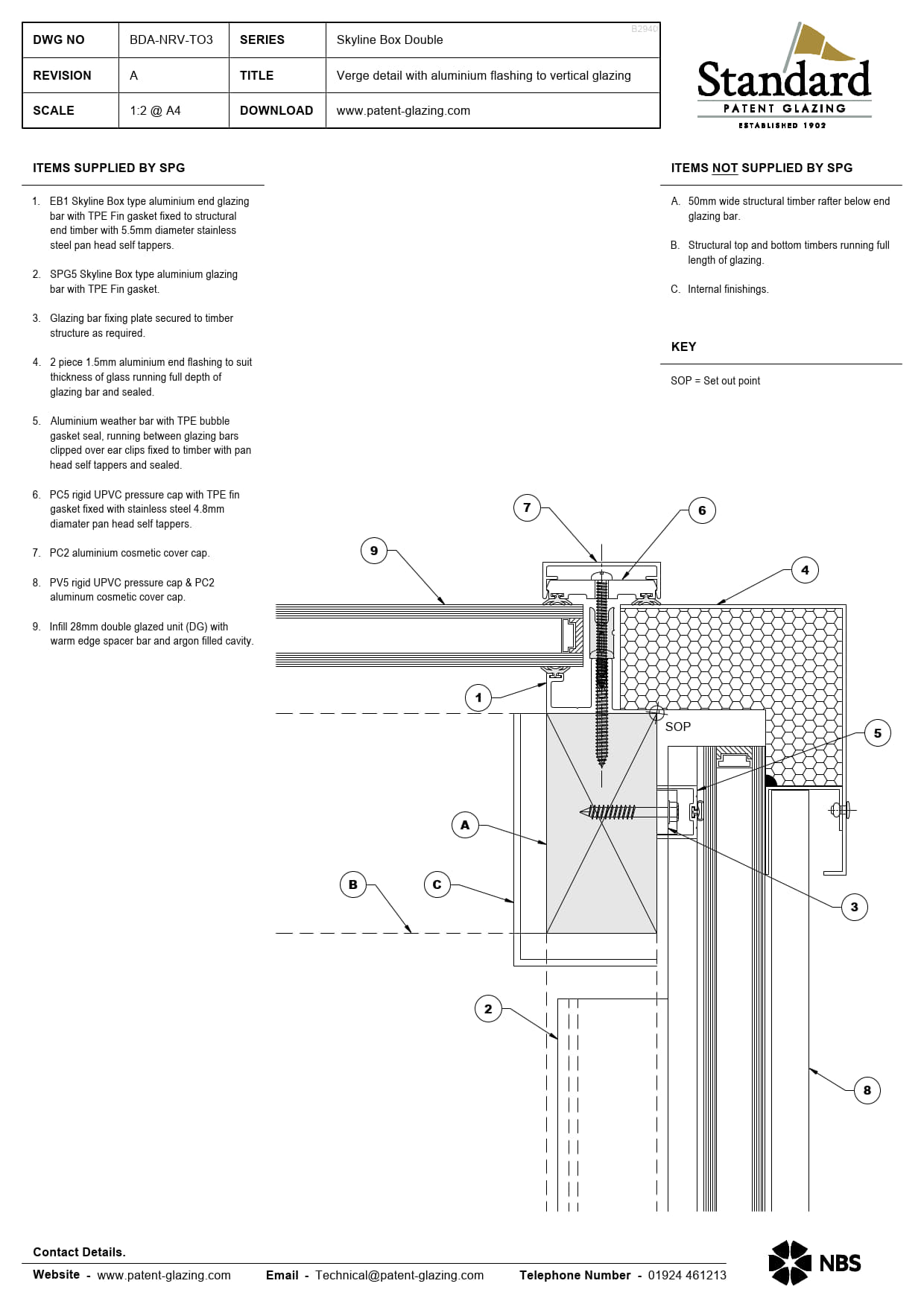 BDA-NRV-TO3 Skyline Box Double | Standard Patent Glazing