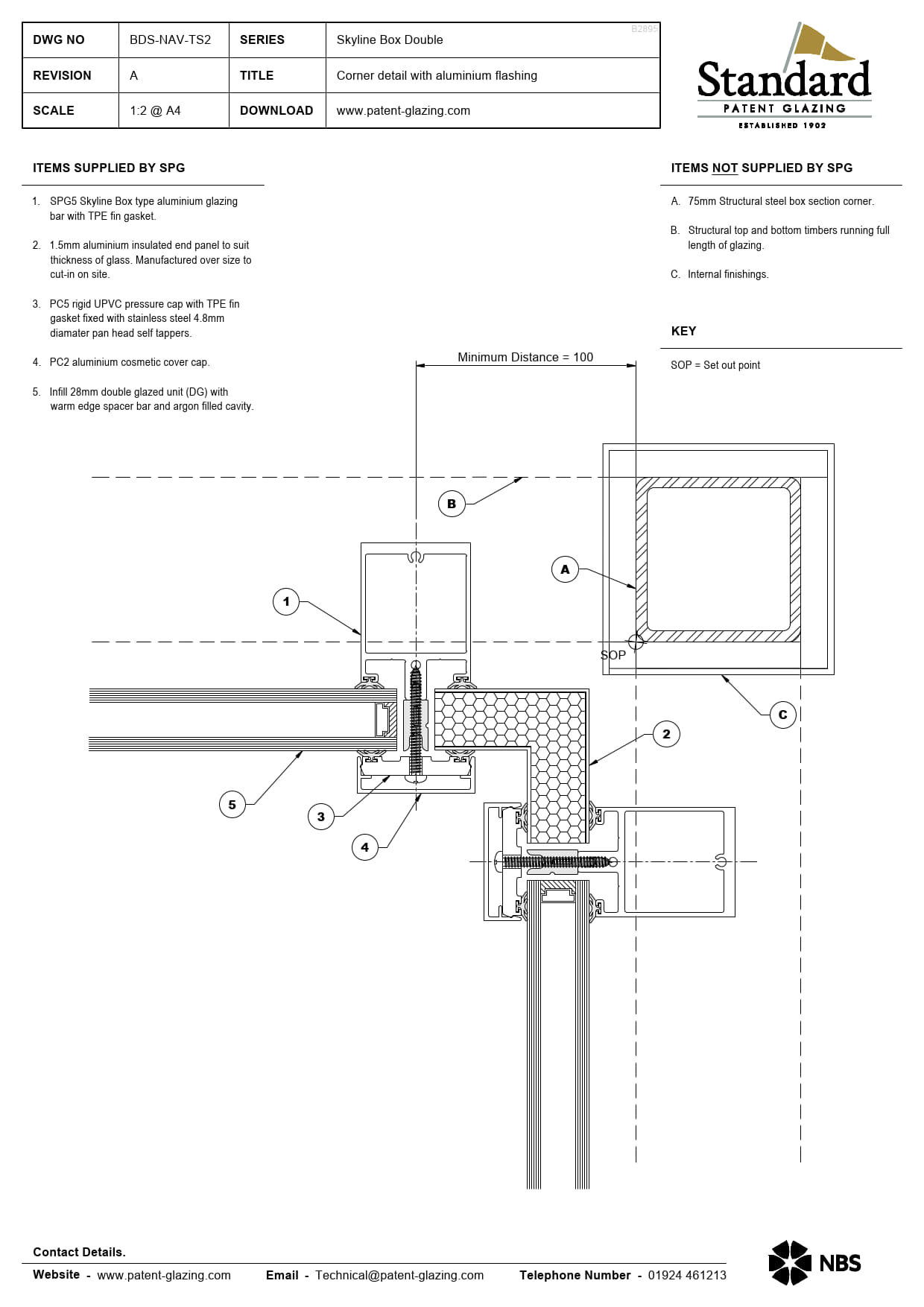 BDS-NAV-TS2 Skyline Box Double | Standard Patent Glazing