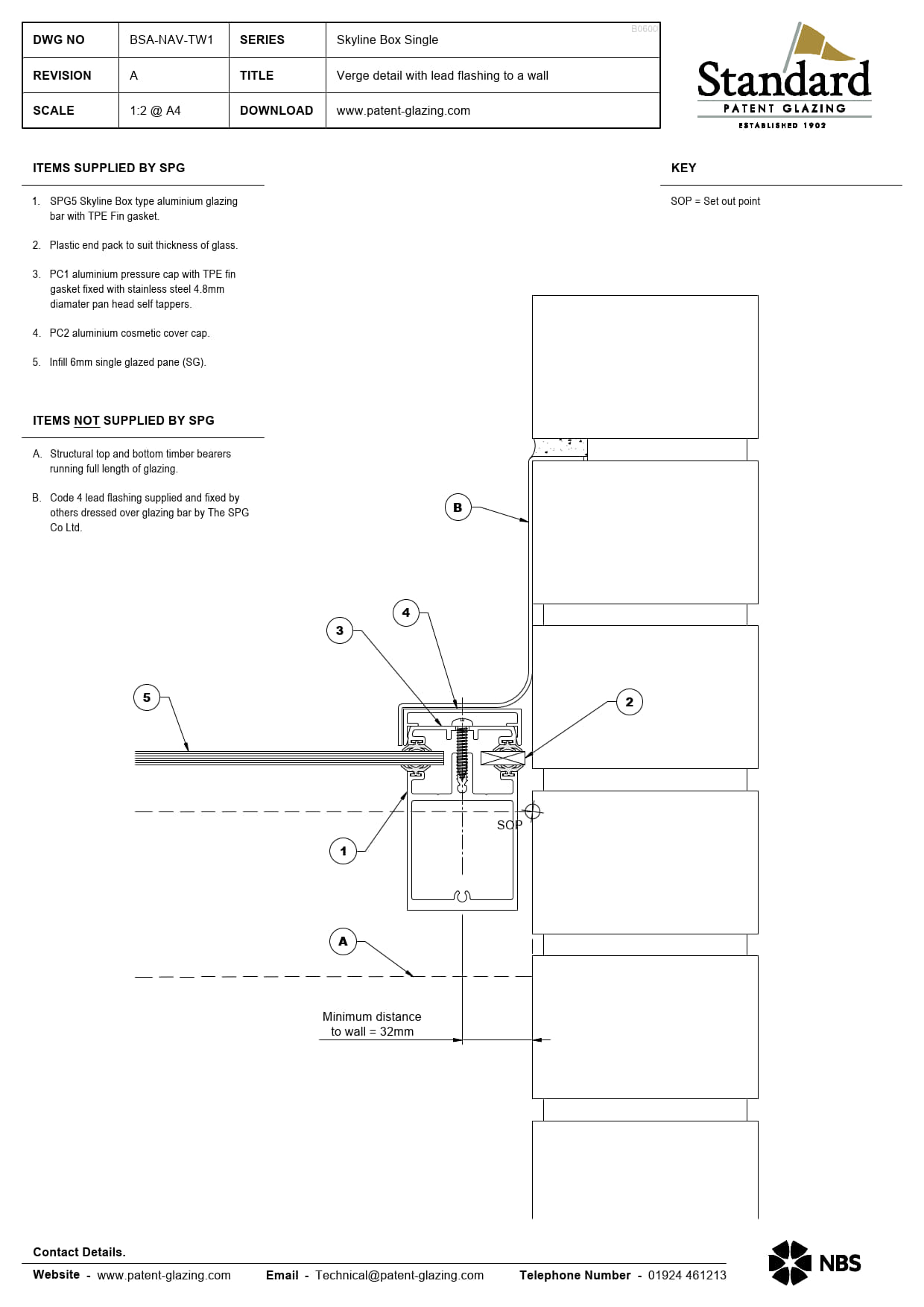 BSA-NAV-TW1 Skyline Box Single | Standard Patent Glazing